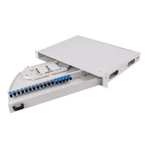 12 Port SC LC 19" 1U Rack Mounted Fiber Termination Box Enclosure ...